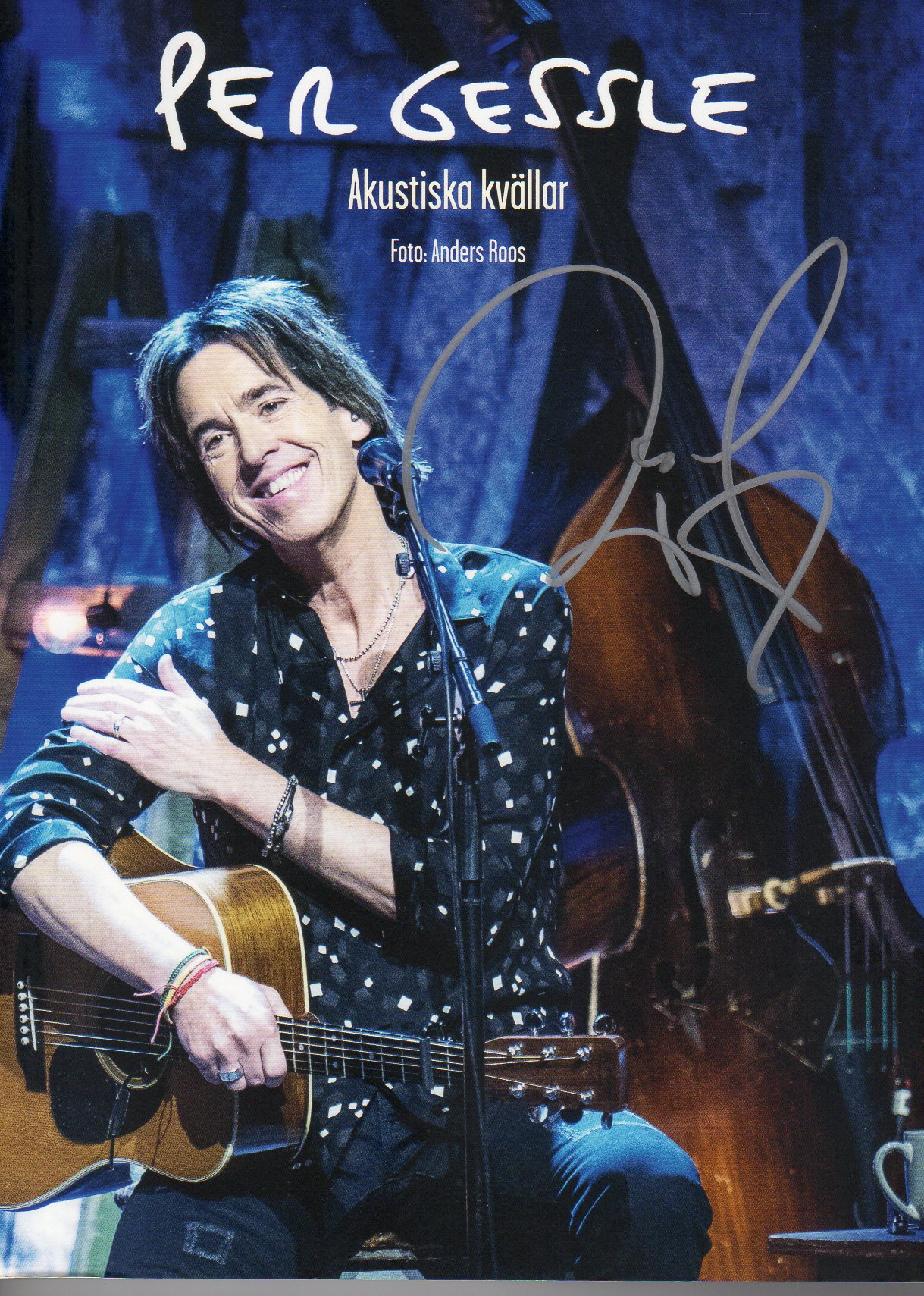PER GESSLE (Roxette) Live Tournee 2021 2022 Akustiska Kvällar SIGNED book